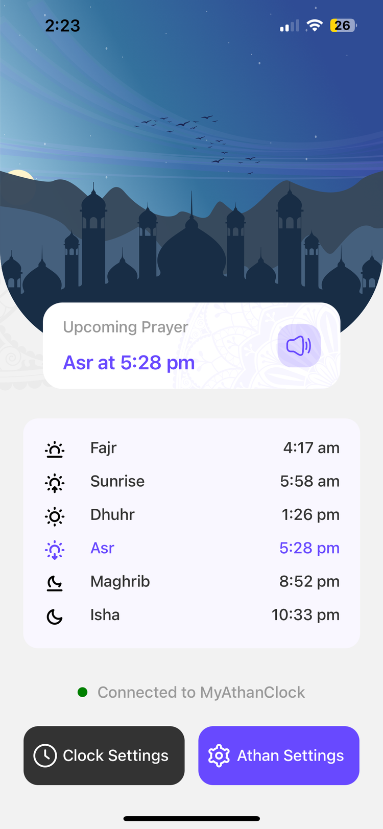 Smart Athan Clock | Prayer Clock for Home – MyAthanClock